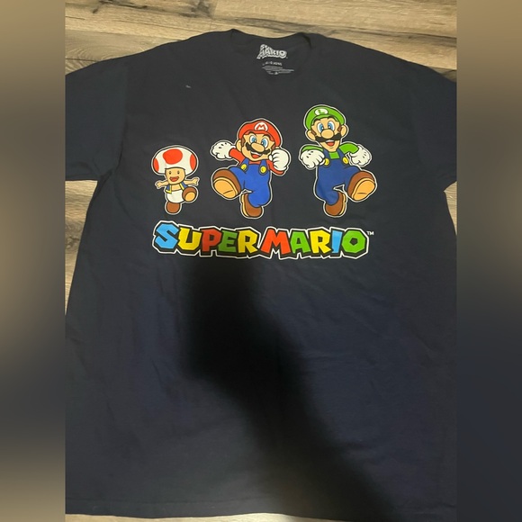 Nintendo | Shirts | Nwt Nintendo Super Mario Characters Tshirt Navy ...